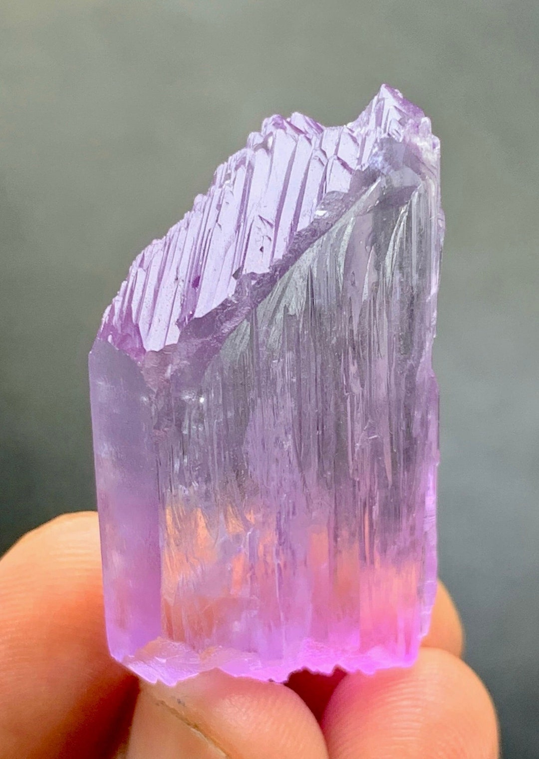 Natural Purple Pink Colour Rare Mountain Shape Fluorescent Transparent ...