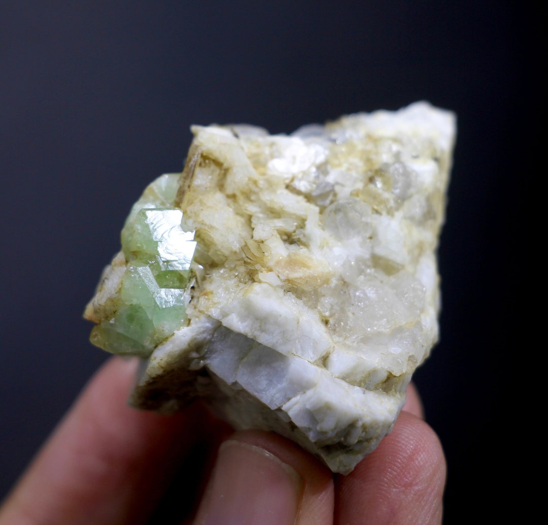 Natural Rare Green Herderite Crystal on Matrix From Skardu Mine/ 51 ...