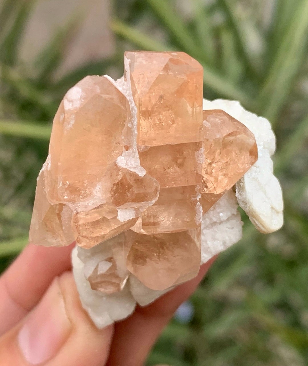 Golden Colour Double Termination Topaz Crystals on Matrix Specimen From Skardu Mine, Golden ...