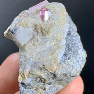 Natural Rare Pink Colour Topaz Crystal on Matrix Specimen From Katlang ...
