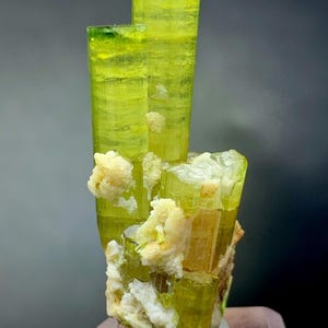 Natural Green Colour Twins Double Termination Tourmaline Crystal From ...