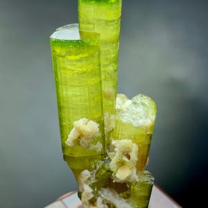 Natural Green Colour Twins Double Termination Tourmaline Crystal From ...
