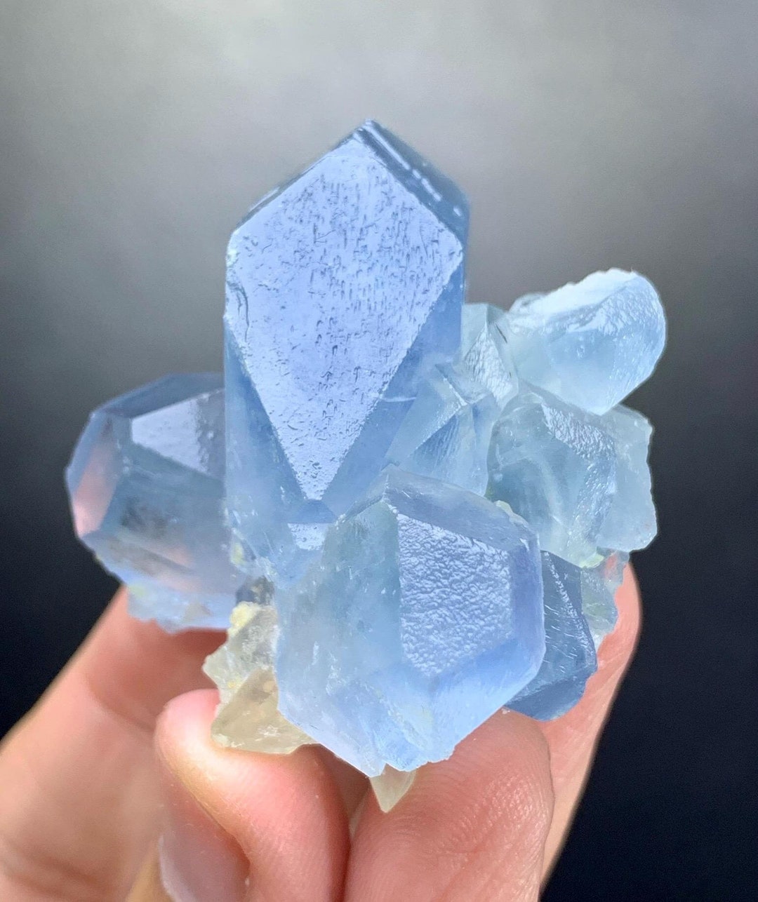 Natural Blue Colour Celestine Cluster Specimen From Badakshan Mine ...