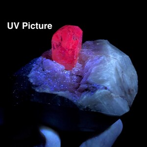 Natural Imperial Colour Fluorescent Topaz Crystal on Matrix Specimen ...