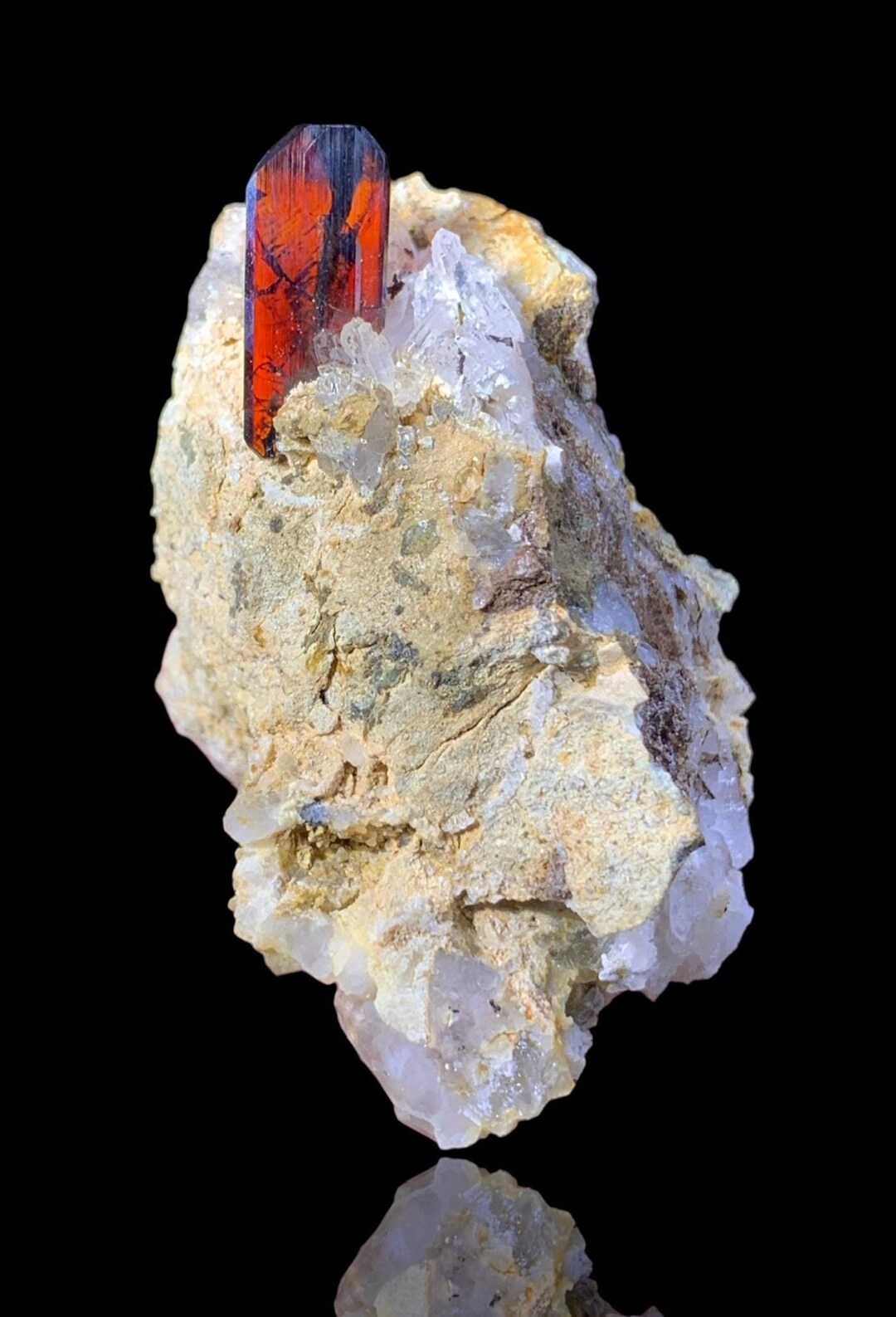 Natural Red Colour Brookite Crystal on Matrix Specimen From Baluchistan ...