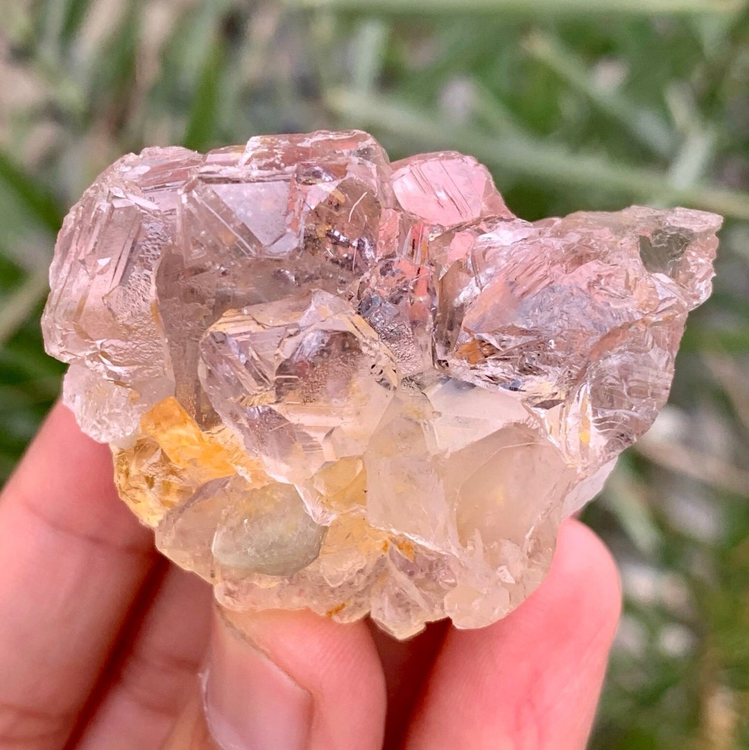 Natural Pink Colour Flourite Crystal With Black Mica Inclusion From ...
