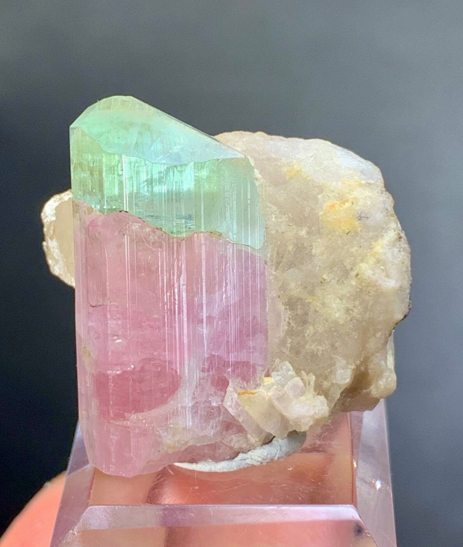 Natural Bi Colour Tourmaline Specimen From Paproke Mine Afghanistan ...