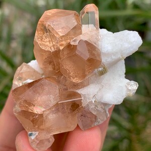Amazing Golden Colour Transparent Topaz Crystal on Matrix Specimen From ...