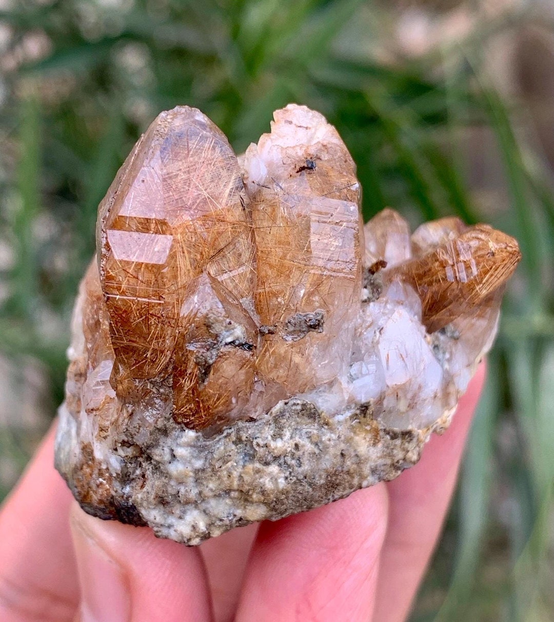 Natural Twins Red Rutails Inclusion Quartz Specimen From Skardu Mine ...