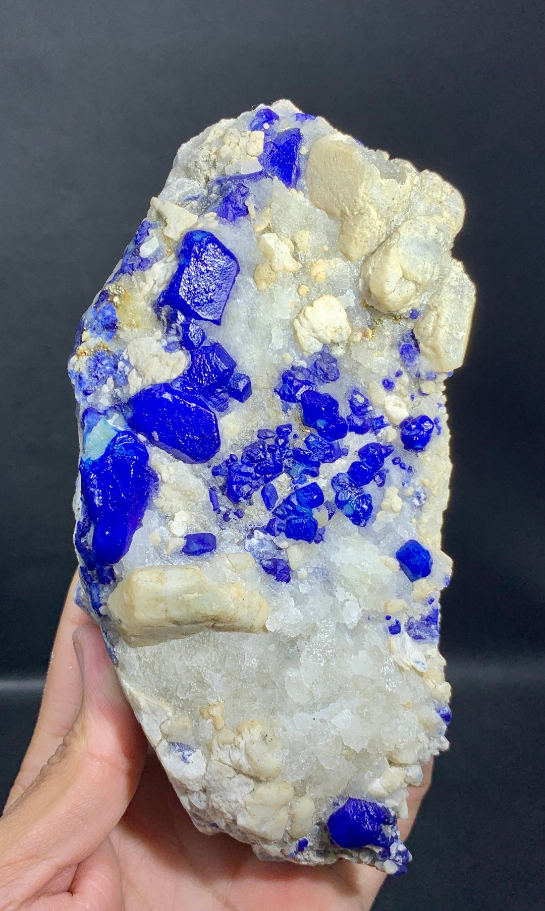 Natural Blue Colour Fluorescent Lazurite Var Afghanite Crystal Specimen ...