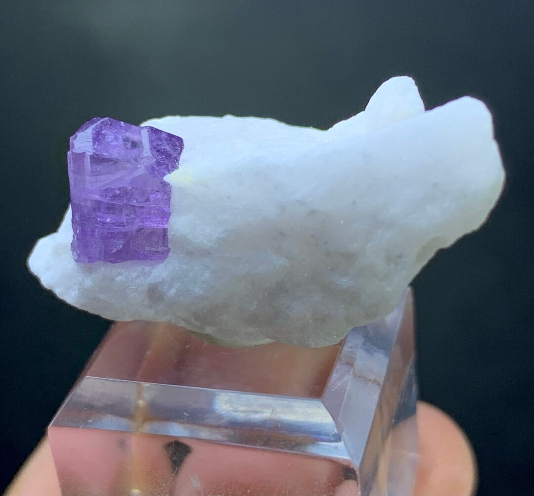 Rich Purple Colour Transparent Scapolite Crystal Specimen on Matrix ...