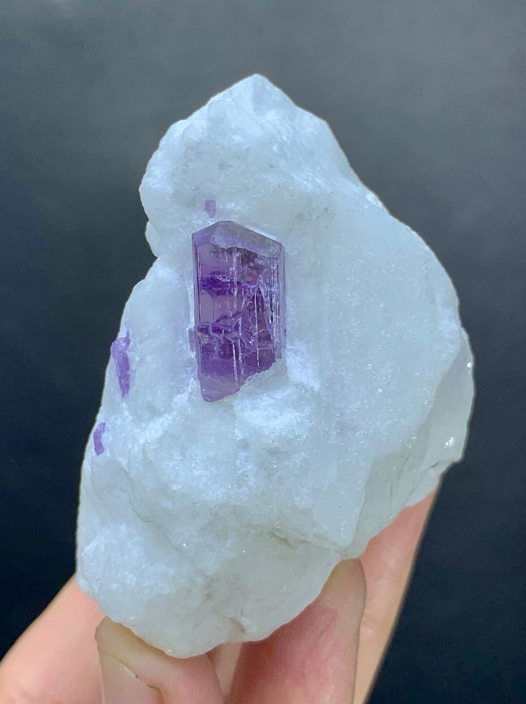 Lovely Purple Colour Rare Fluorescent Scapolite Crystal Specimen on ...