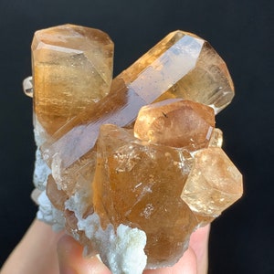 Stunning Golden Colour Transparent Twins Topaz Cluster Specimen From ...