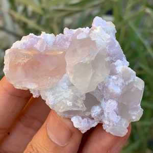 Natural Pink Colour Morganite Crystal With Quartz, Pink Lepidolite ...