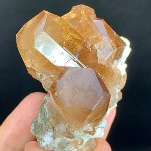 Stunning Golden Colour Transparent Twins Topaz Cluster Specimen From ...