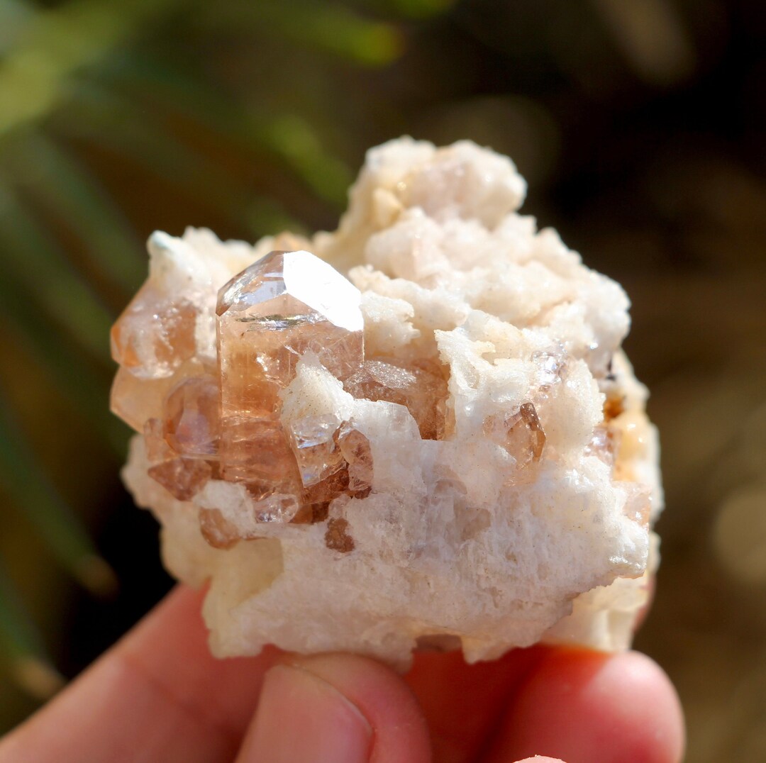 Rich Golden Colour Topaz on Matrix Specimen, Topaz Crystal, Golden ...