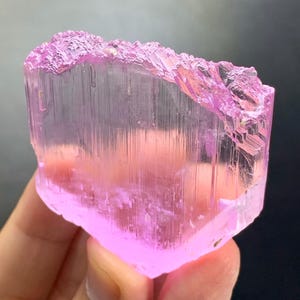 Natural Pink Colour V Shape Fluorescent Double Termination Kunzite ...