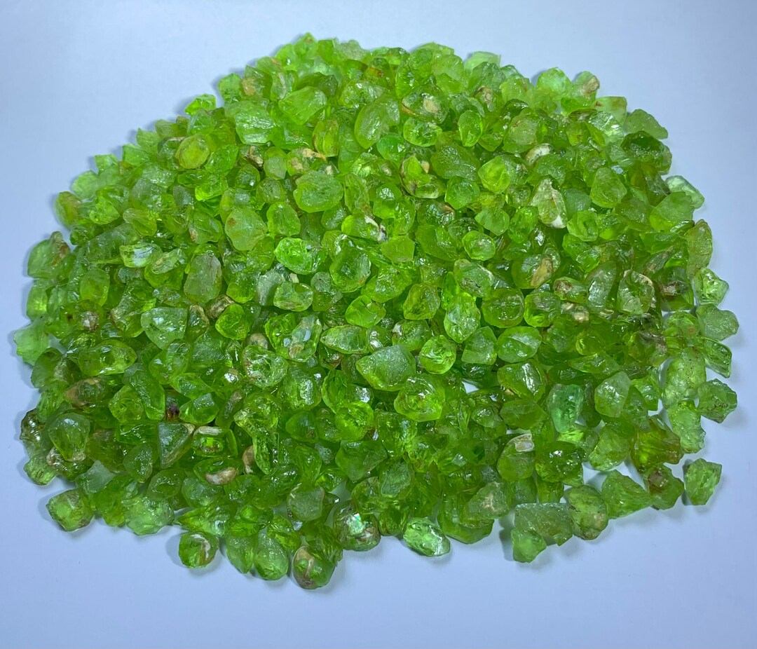 Natural Green Colour Peridot Rough Crystals Lot From Supat Mine ...