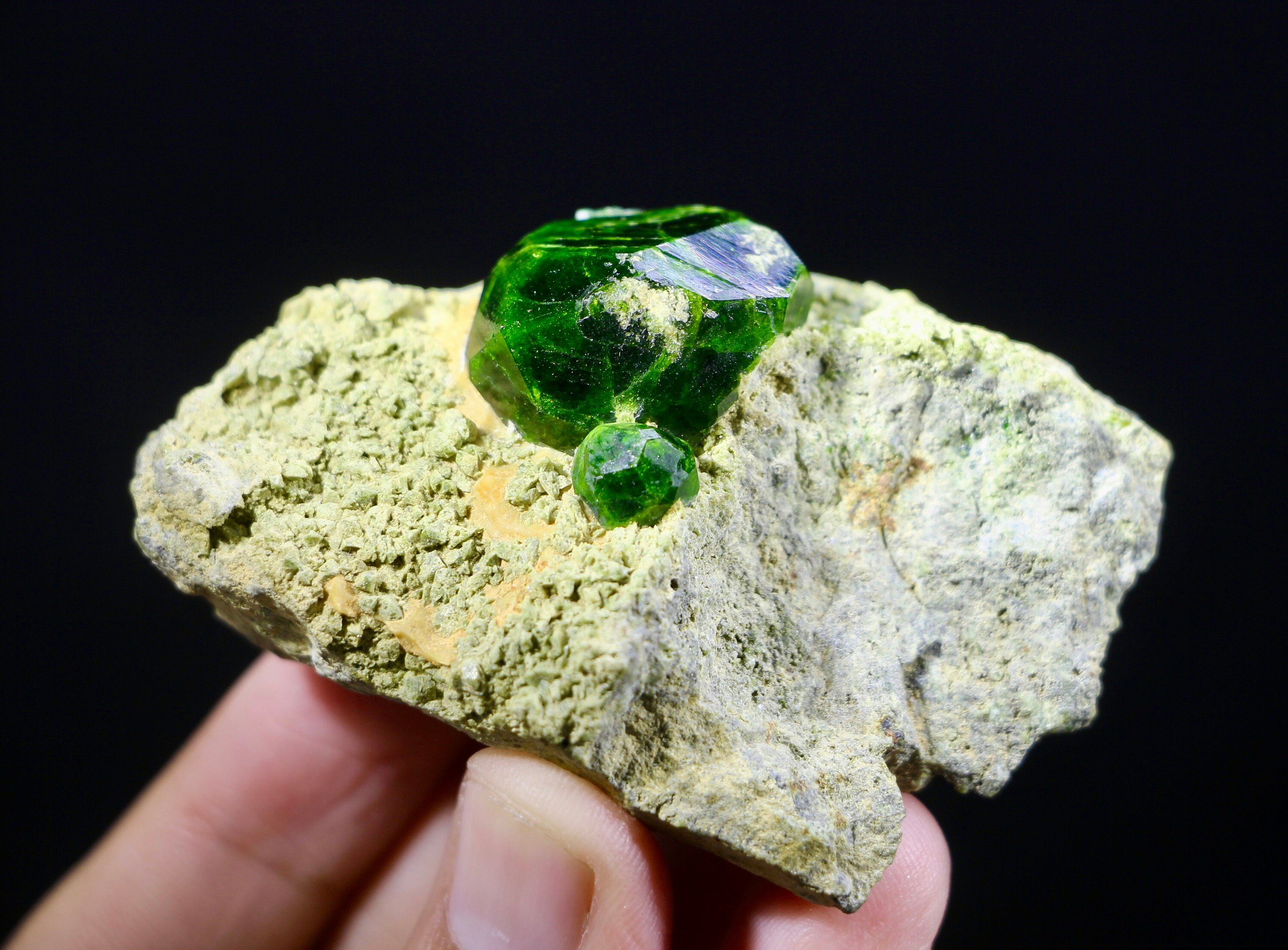 Natural Rare Green Demantoid Garnet Crystal Specimen on - Etsy