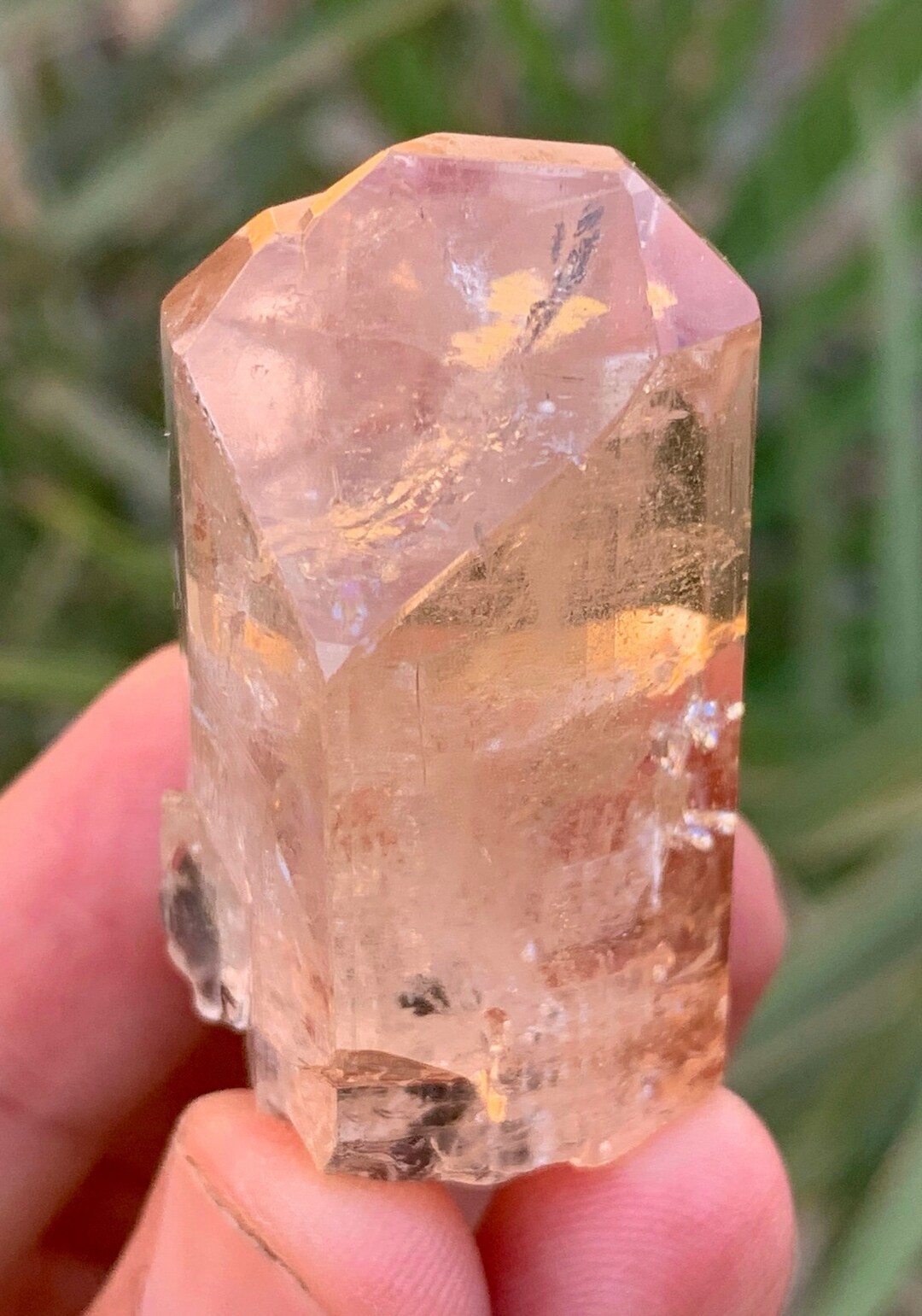 Natural Golden Colour Clean Terminated Rainbow Inclusion Topaz Crystal ...