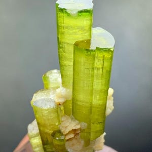 Natural Green Colour Twins Double Termination Tourmaline Crystal From ...
