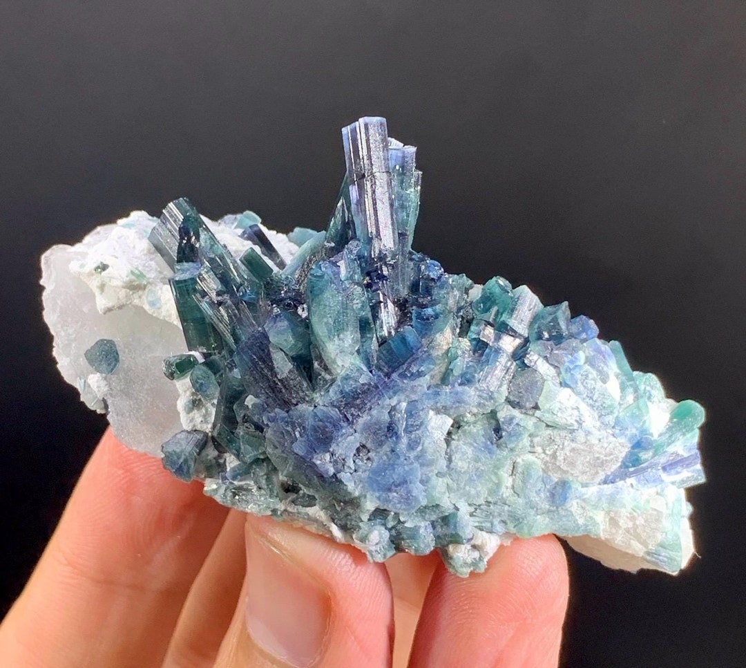 Natural Indicolite Colour Tourmaline Specimen From Afghanistan Mine ...