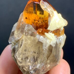 Lovely Honey Colour Transparent Topaz Crystal With Quartz Combined ...