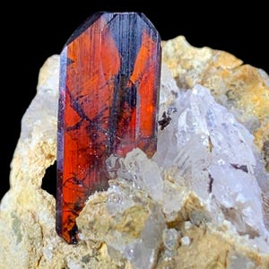 Natural Red Colour Brookite Crystal on Matrix Specimen From Baluchistan ...