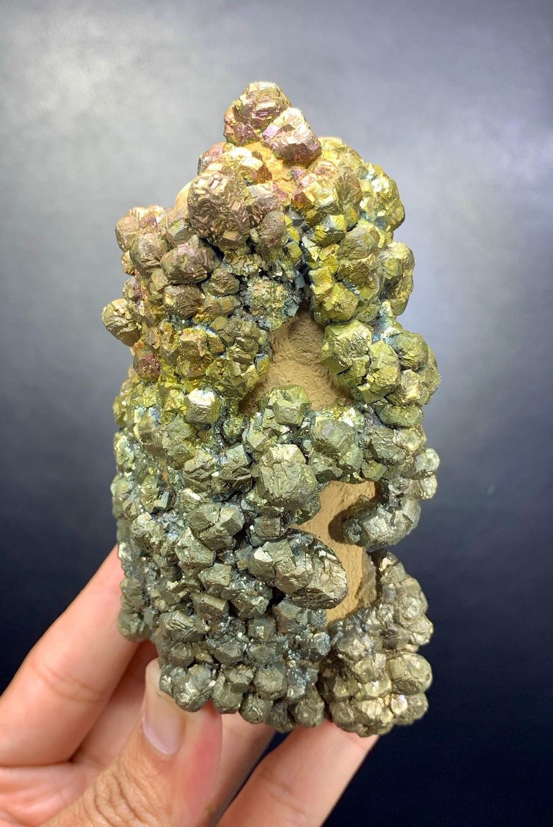 Natural Rainbow Pyrite Specimen From Manshera Mine Pakistan, Rainbow ...