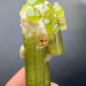 Natural Green Colour Twins Double Termination Tourmaline Crystal From ...