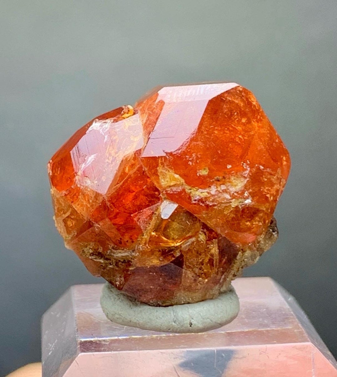 Natural Orange Colour Hessonite Twins Garnet Crystal From Skardu Mine ...