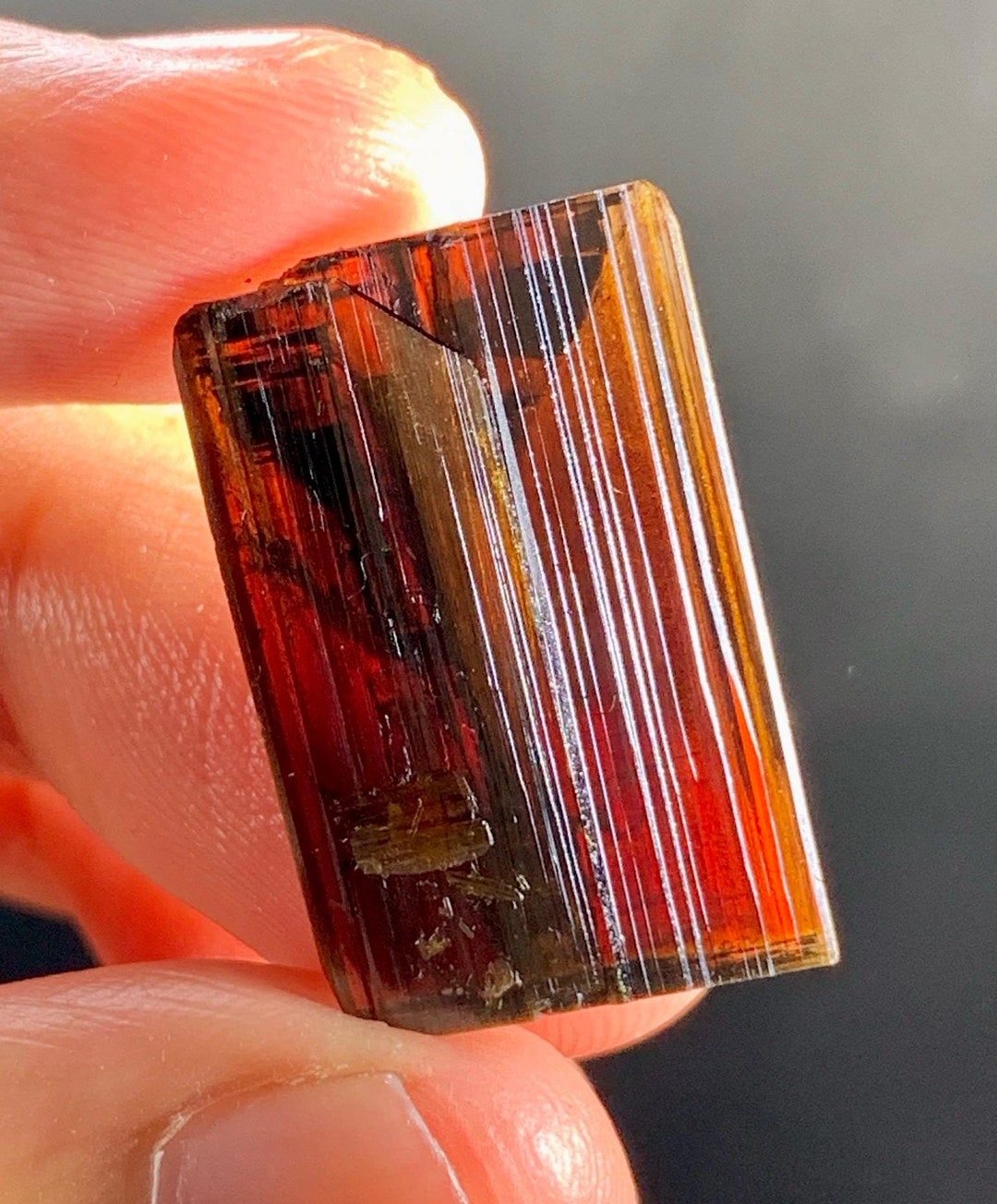 Natural Red Colour Transparent Double Termination Brookite Crystal From ...