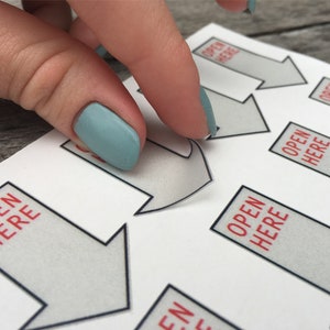Open Here Stickers for Sellers, Box Opening Stickers, Show Customers ...