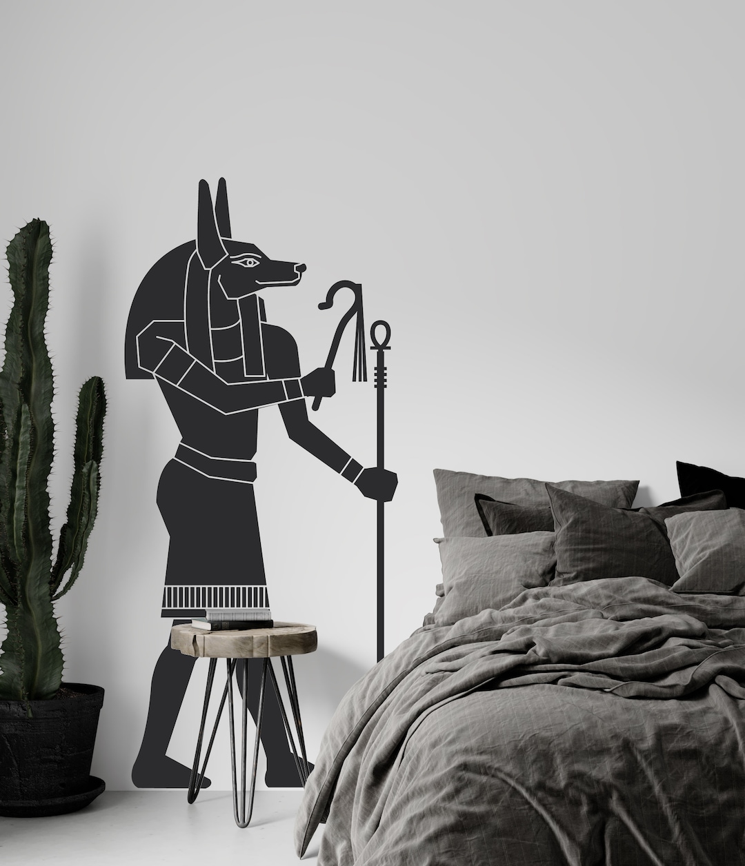 Anubis Wall Decal, Egyptian God Anubis Wall Sticker, Ancient Wall Decor ...