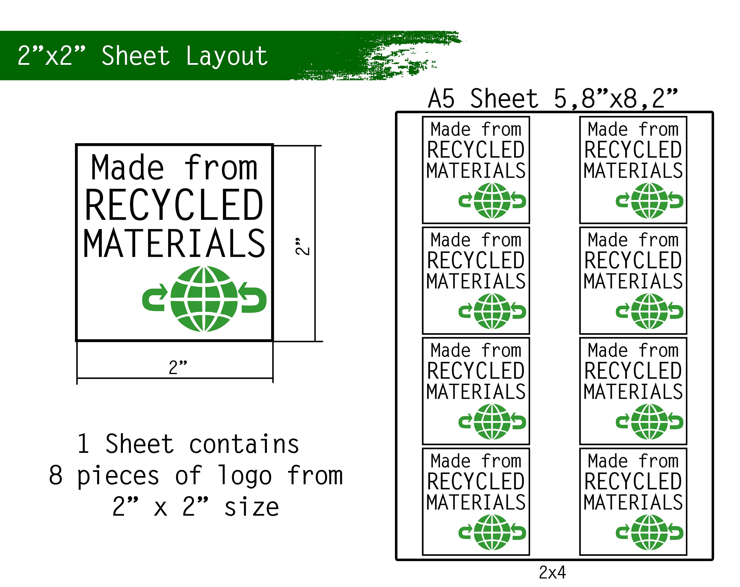 Recycled Material Stickers for Sellers, Box Opening Stickers, Show ...