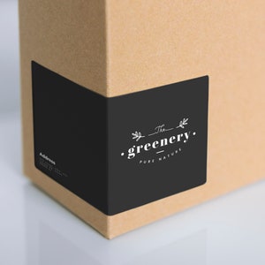 100 Pcs. Box Stickers, Shop Logo Label for Packaging, Wrapping Supply ...