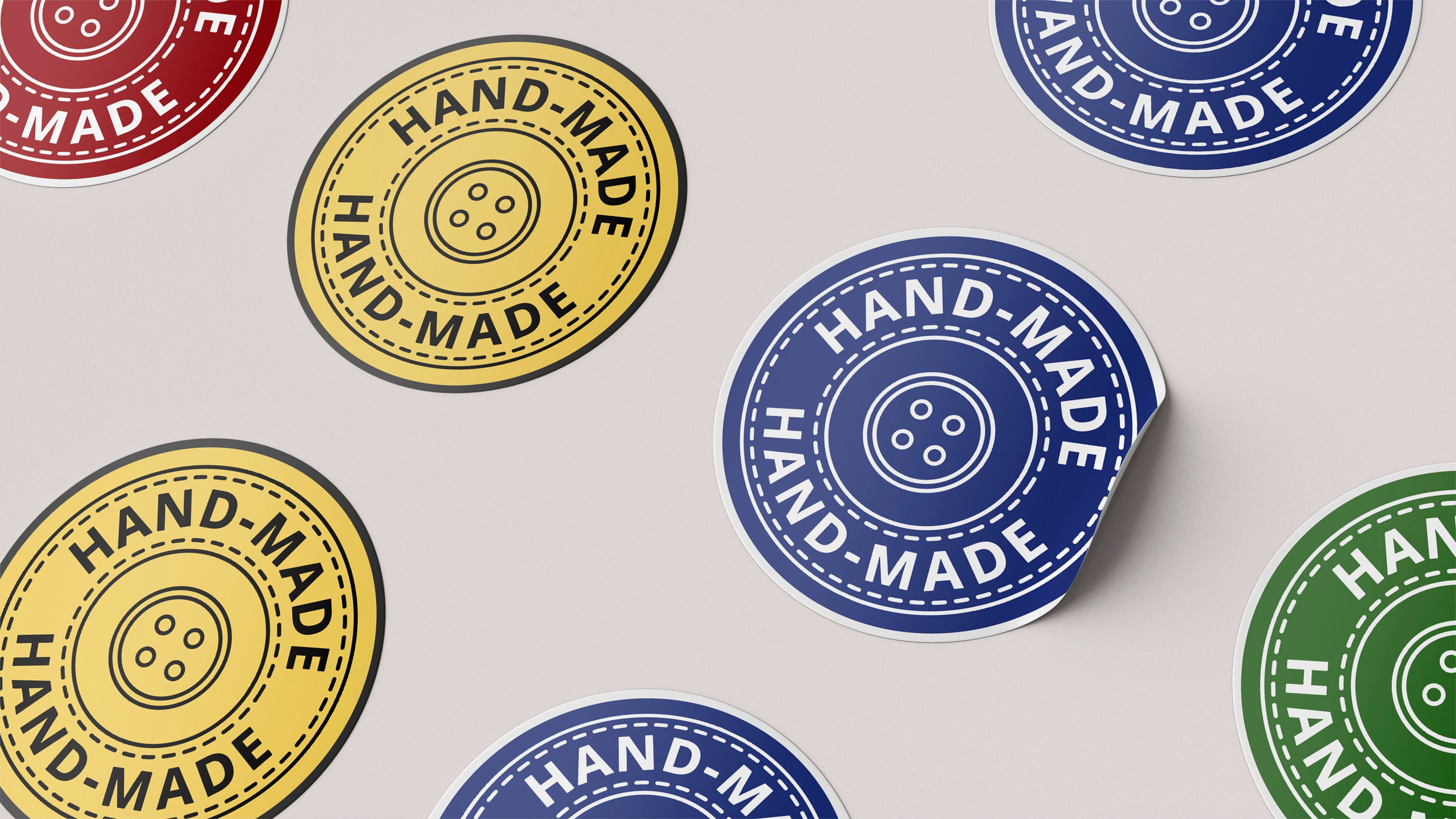 50 HANDMADE SHOP LOGO, Handmade Logo for Packaging, Shop Supply Vinyl ...