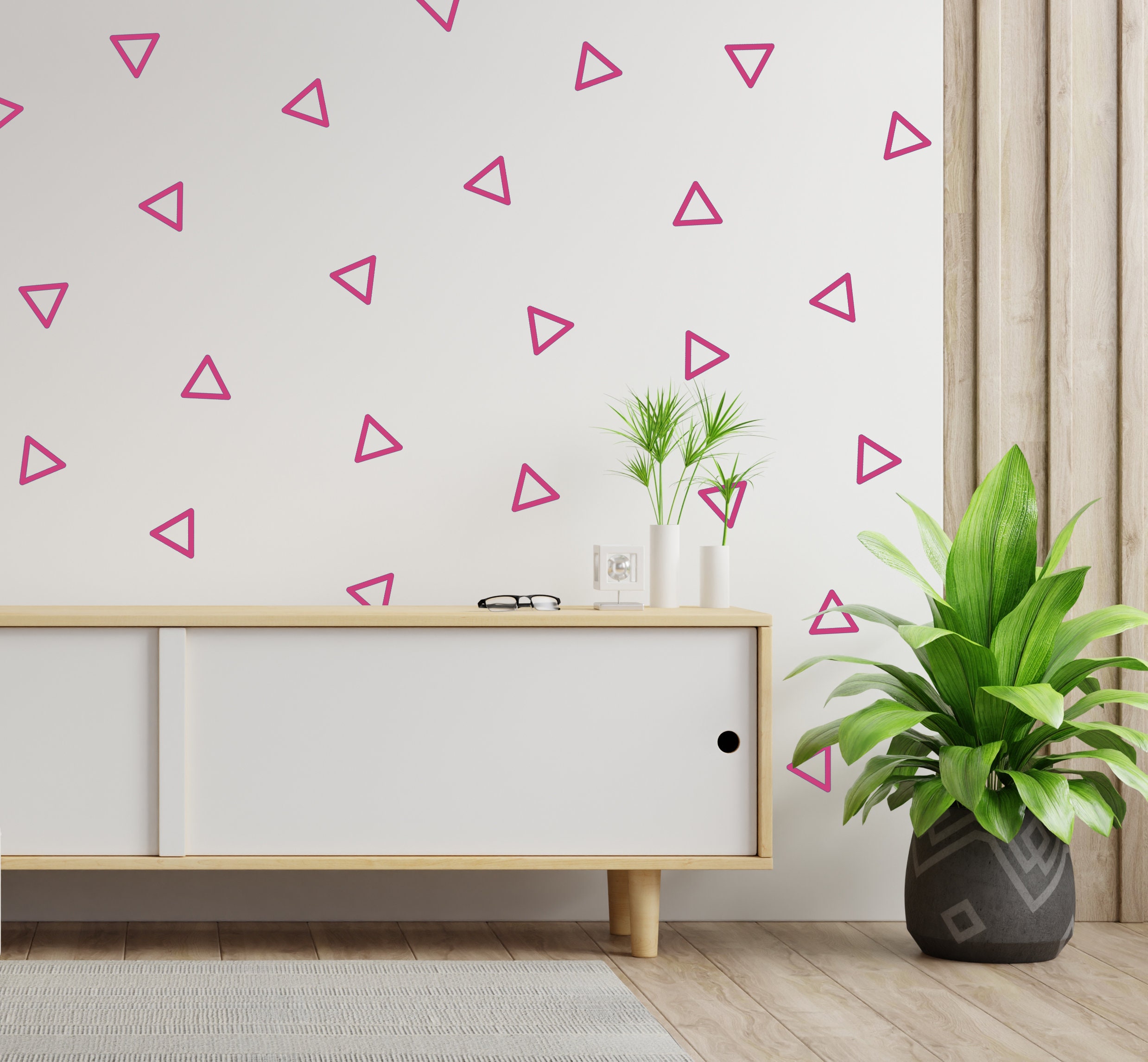 Triangle Wall Decals Modern Triangle Wall Stickers Boho | Etsy