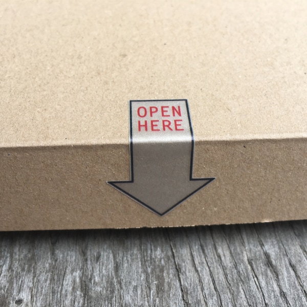 Open Here Sticker - Etsy