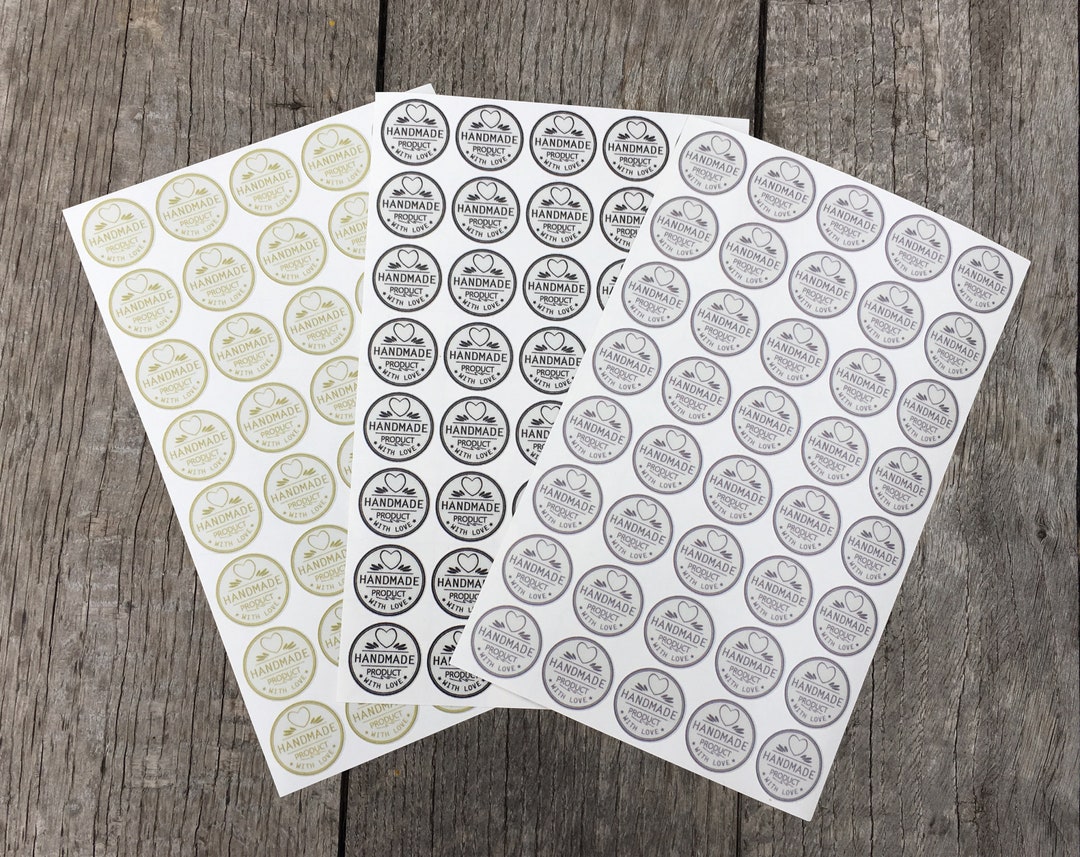 40 Pcs. 1"x1" Stickers, Handmade Label Decals for Your Packaging ...