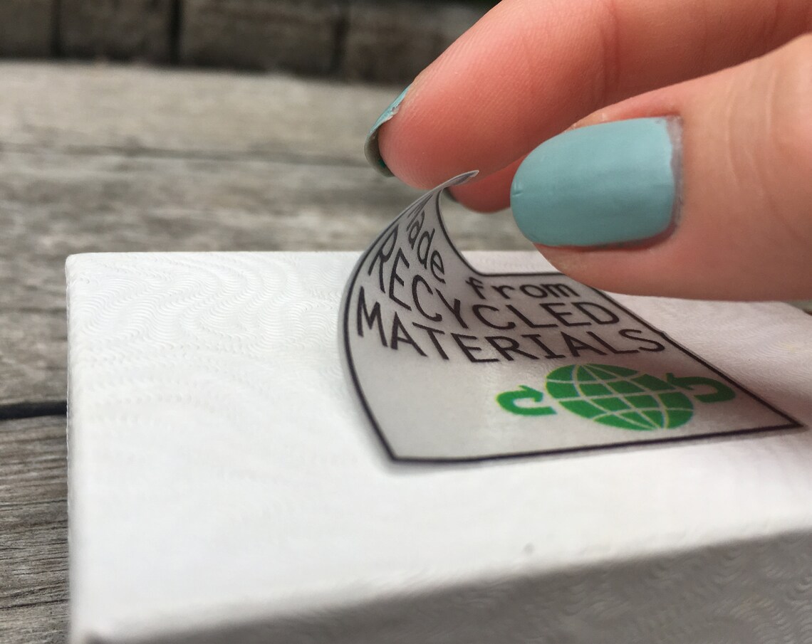 Recycled Material Stickers for Sellers, Box Opening Stickers, Show ...
