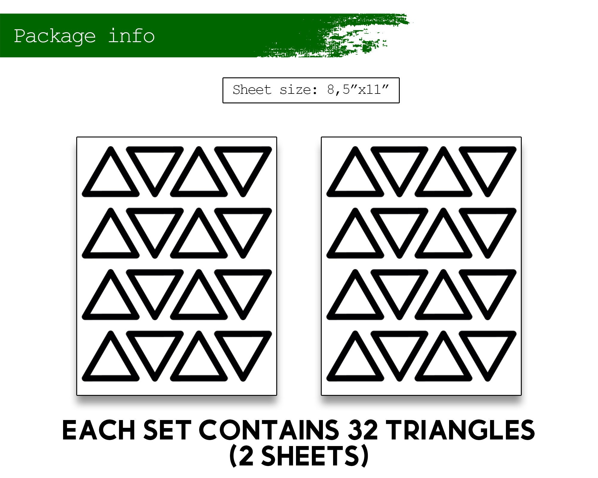 Triangle Wall Decals Modern Triangle Wall Stickers Boho | Etsy