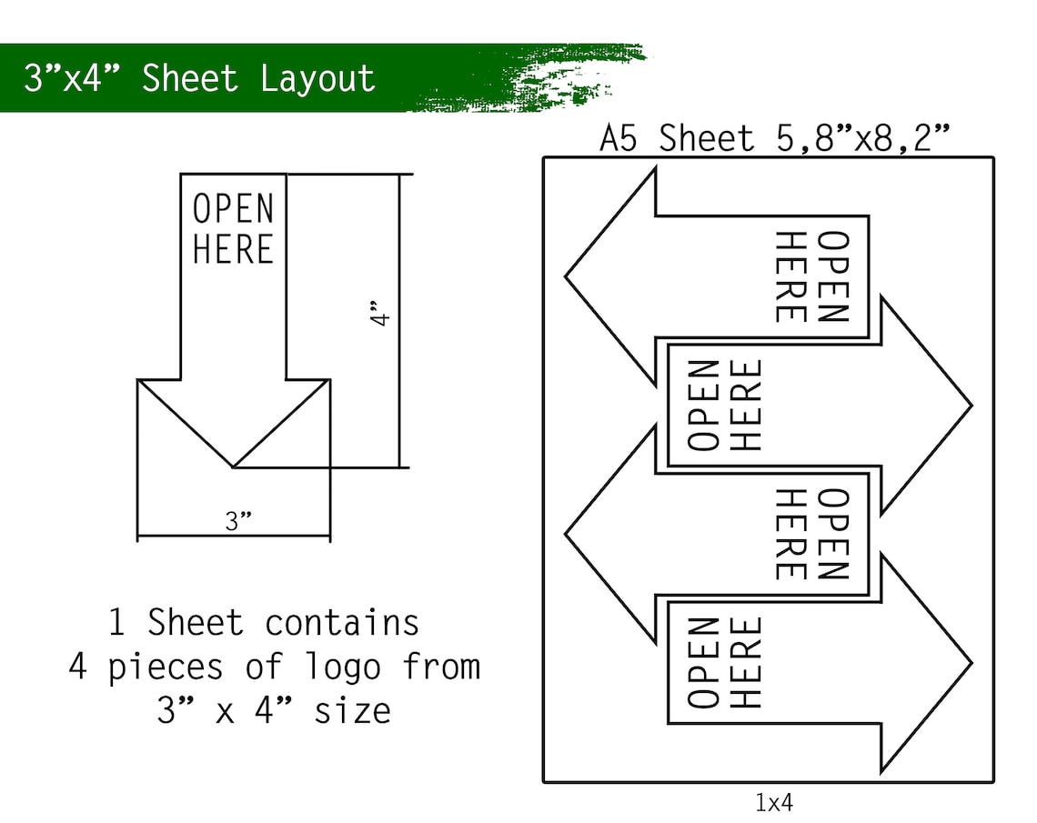 Open Here Stickers for Sellers Box Opening Stickers Show | Etsy