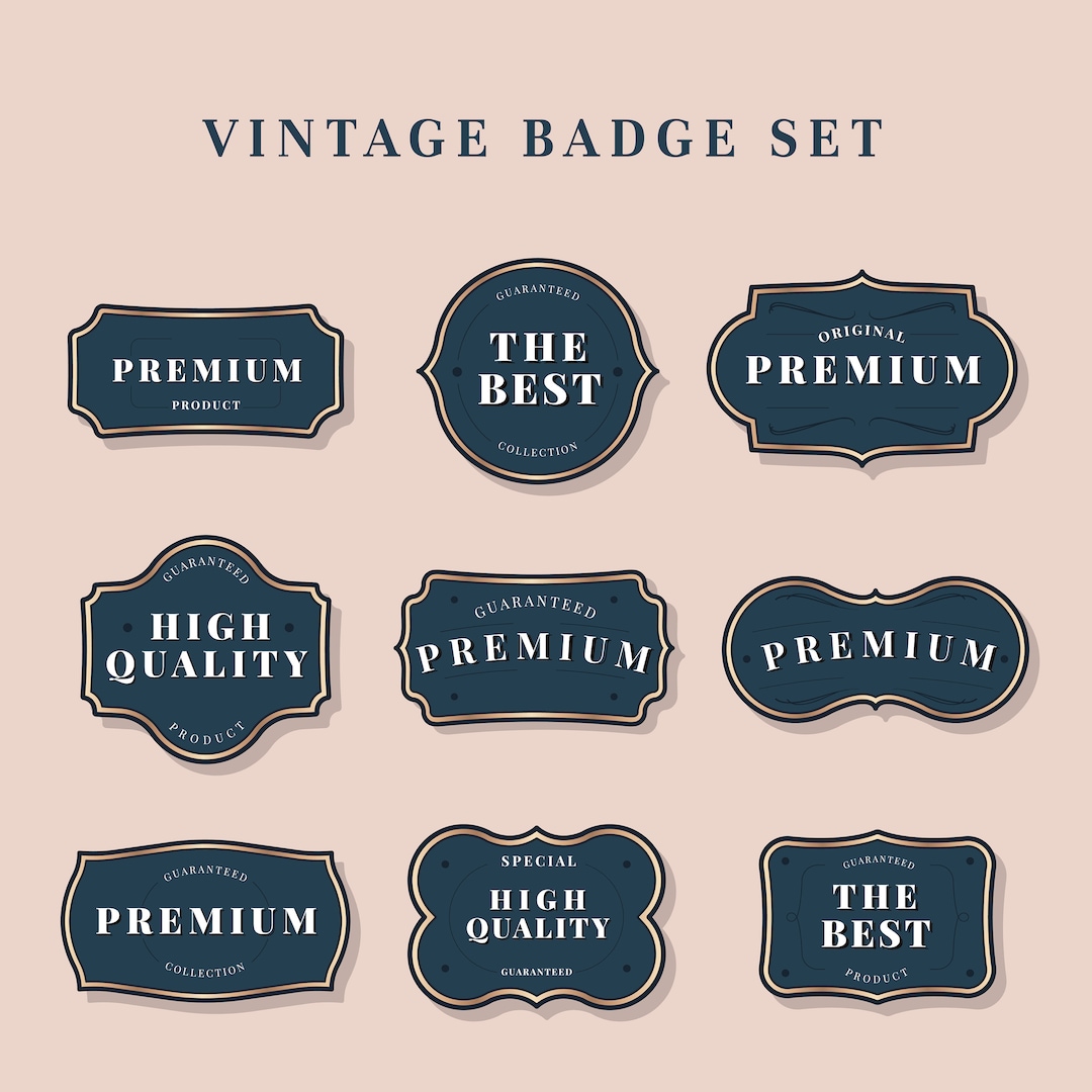 VINTAGE LABEL DECALS, Vintage Label Stickers, Premium Labels, High ...