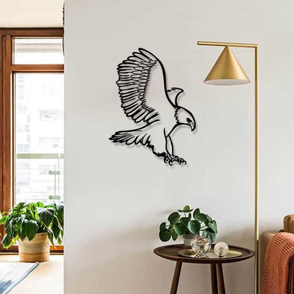 Metal Hawk Wall Art - Etsy
