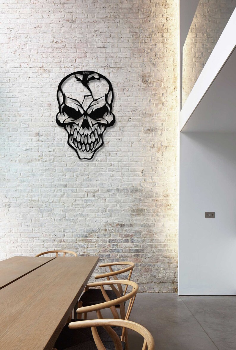 Skull Metal Wall Art, Wall Decor, Skull Skeleton Decor, Home Decor ...