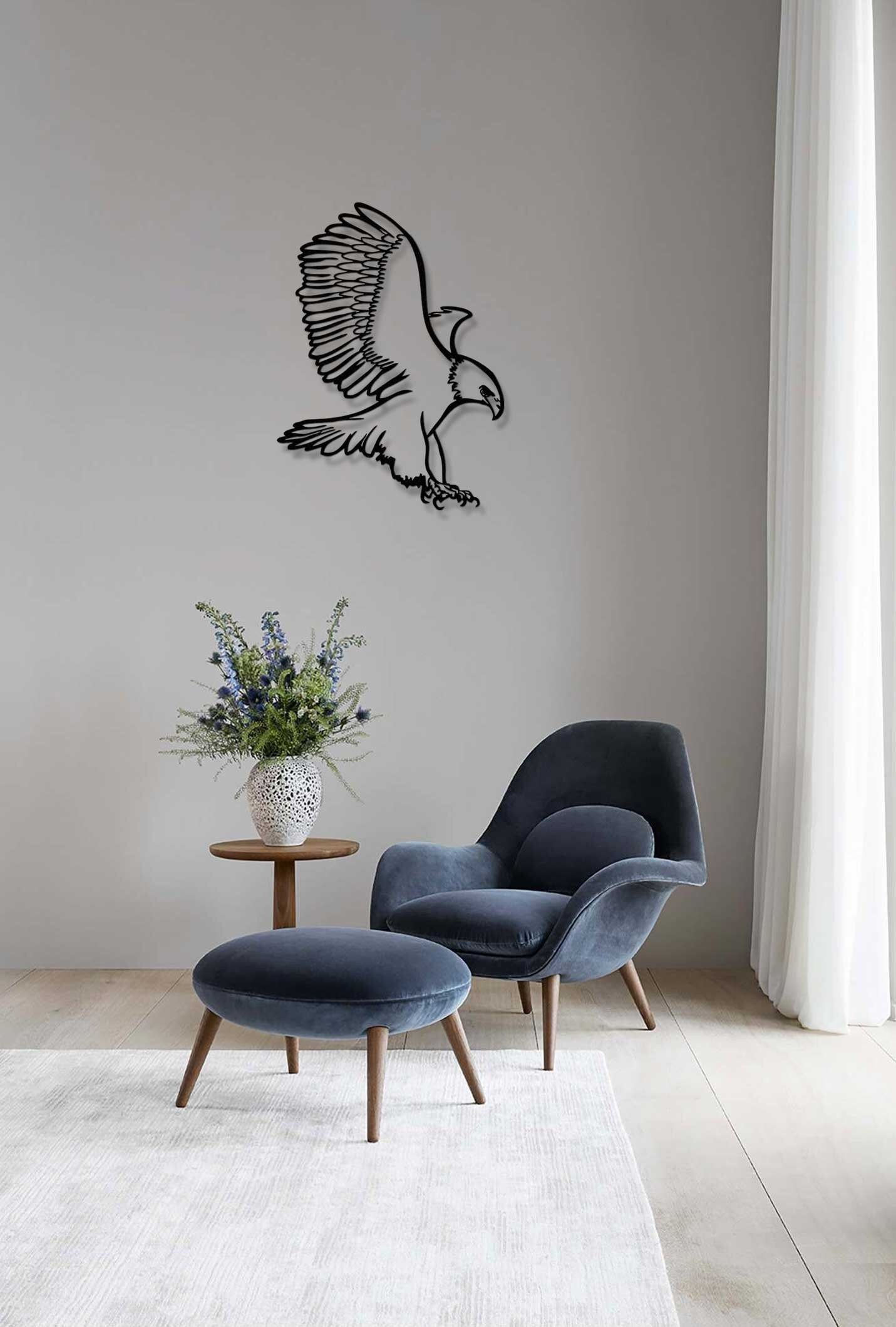 Hawk Bird, Metal Hawk Wall Decor, Metal Wall Art, Home Decor, Birthday ...