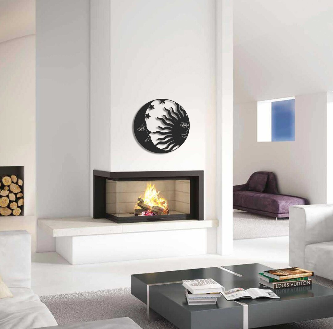 Metal Sun and Moon Wall Decor, Metal Wall Art, Home Wall Decor, Mother ...