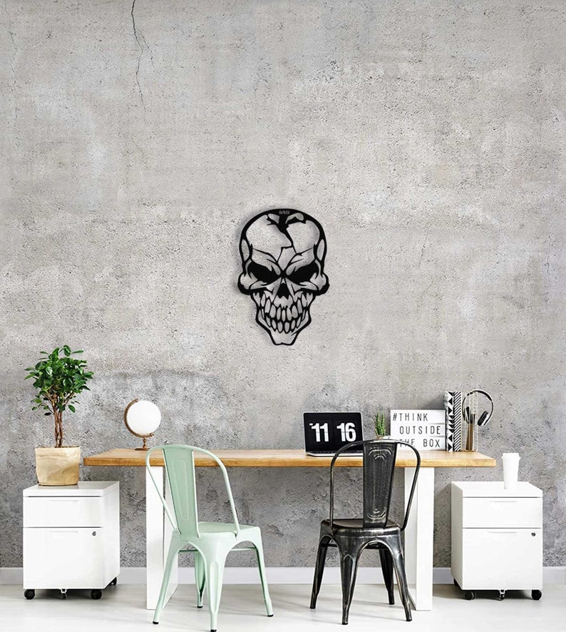 Skull Metal Wall Art, Wall Decor, Skull Skeleton Decor, Home Decor ...