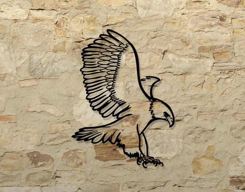 Hawk Bird, Metal Hawk Wall Decor, Metal Wall Art, Home Decor, Birthday ...